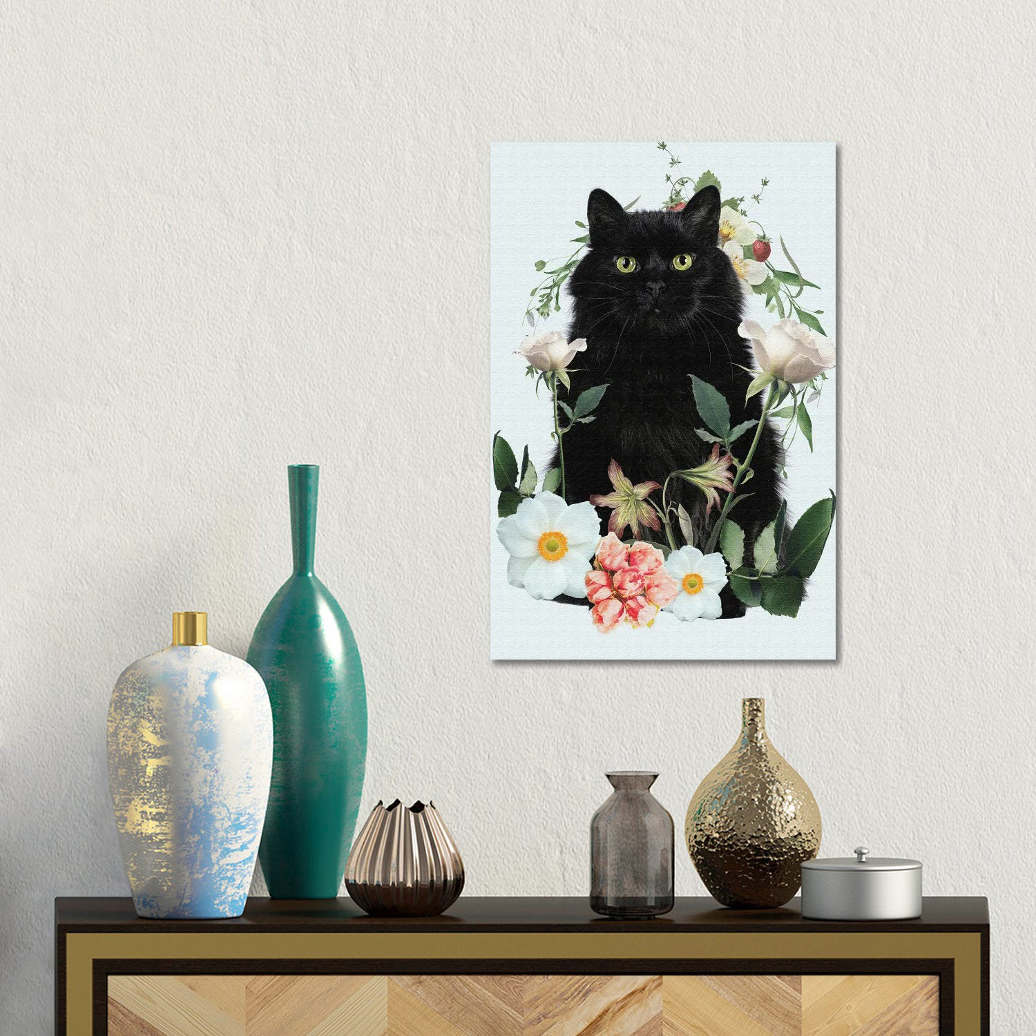 Winston Porter Cat Floral_1PC6 | Wayfair