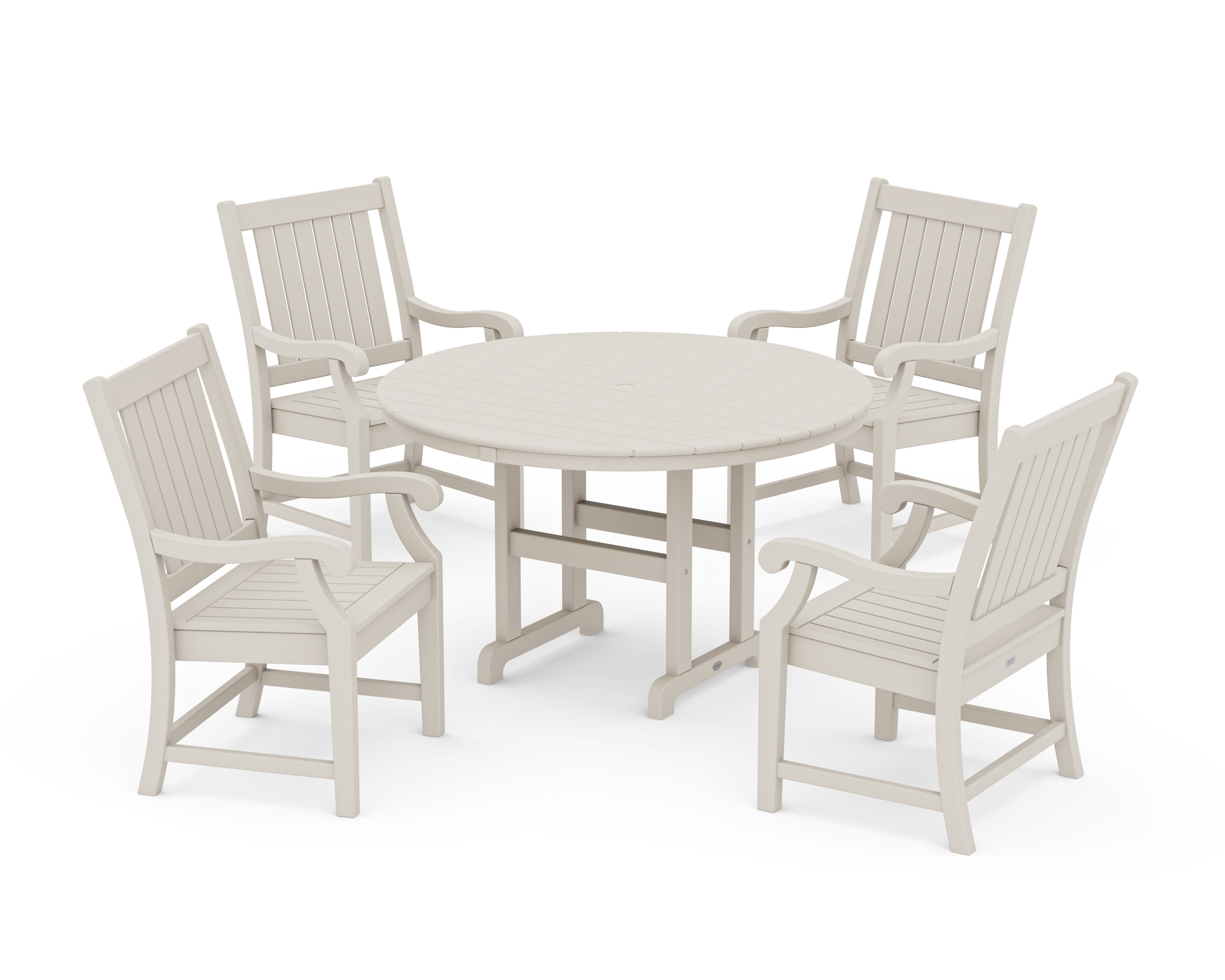 Birch Lane™ POLYWOOD x Birch Lane Verlyn 5-Piece Round Farmhouse Dining ...
