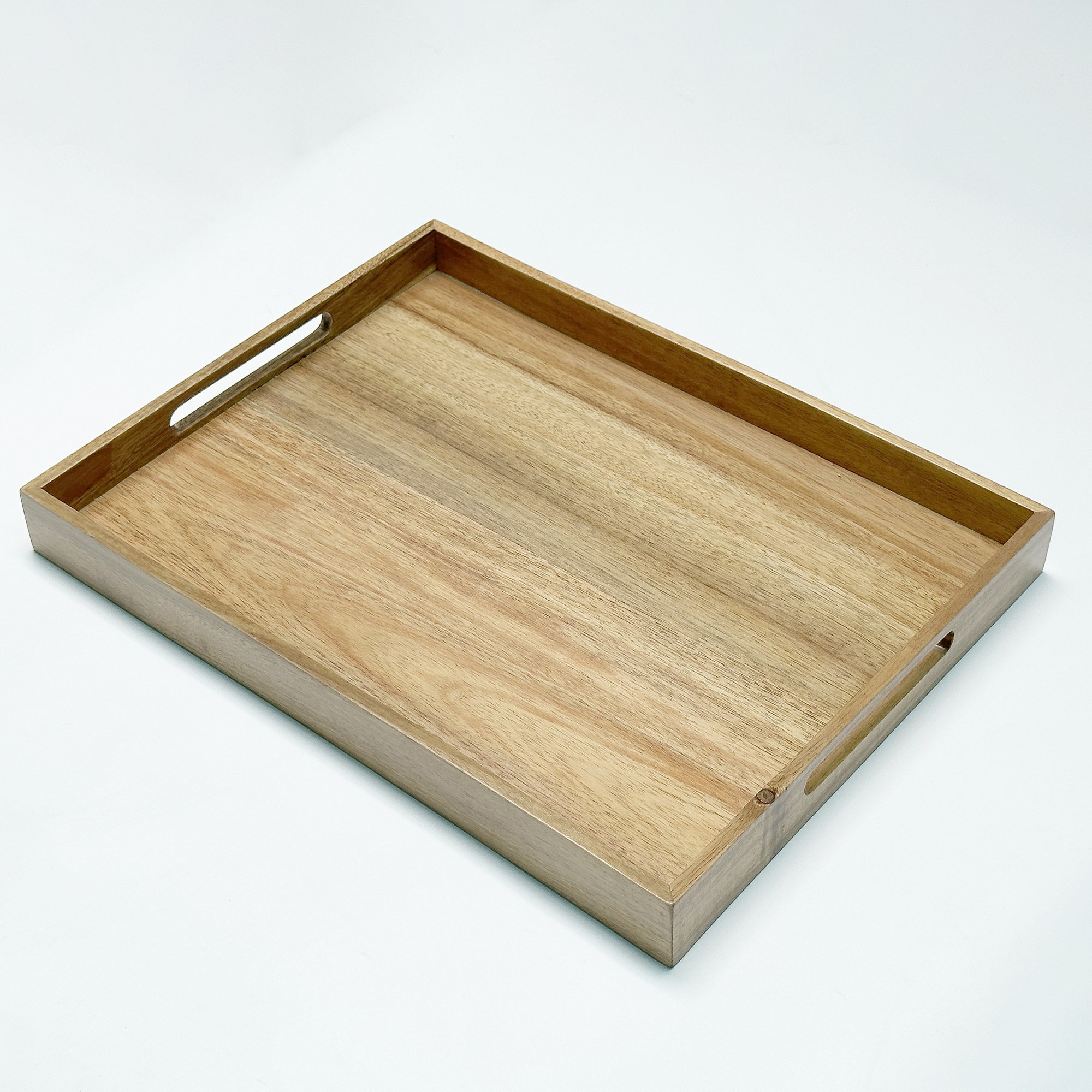 Ophelia & Co. 16 Inch Acacia Wood Serving Tray With Handles - Extra ...