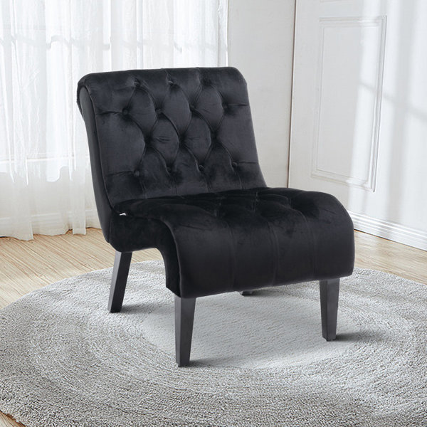 House of Hampton® Dremon Velvet Slipper Chair & Reviews - Wayfair Canada