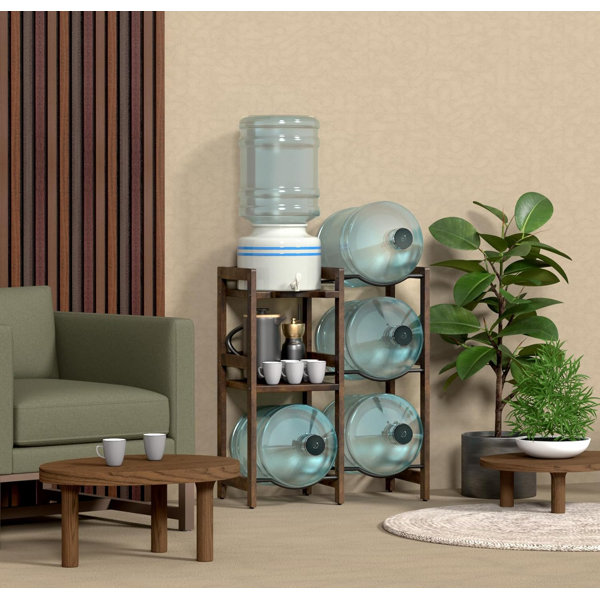 Loon Peak® 5 Gallon Water Jug Holder (Natural Solid Wood) 4 Water ...