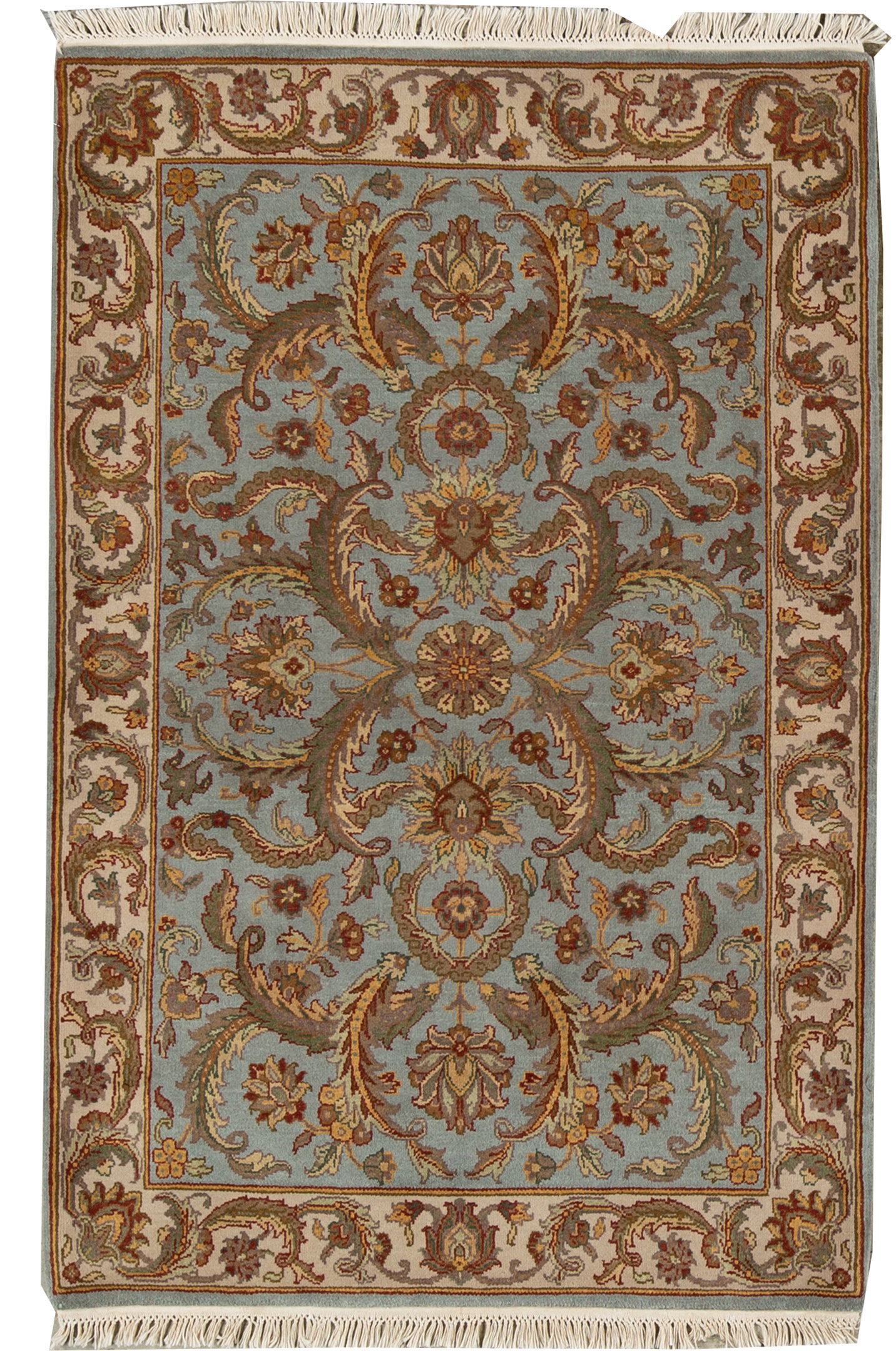 Bokara Rug Co., Inc. Hand-Knotted High-Quality Blue and Ivory Area Rug ...