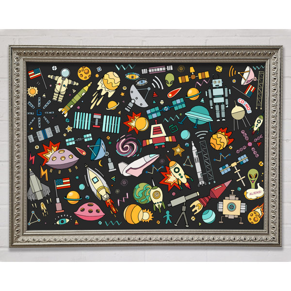 Bright Star Spaceships And UFOS - Single Picture Frame Print | Wayfair ...