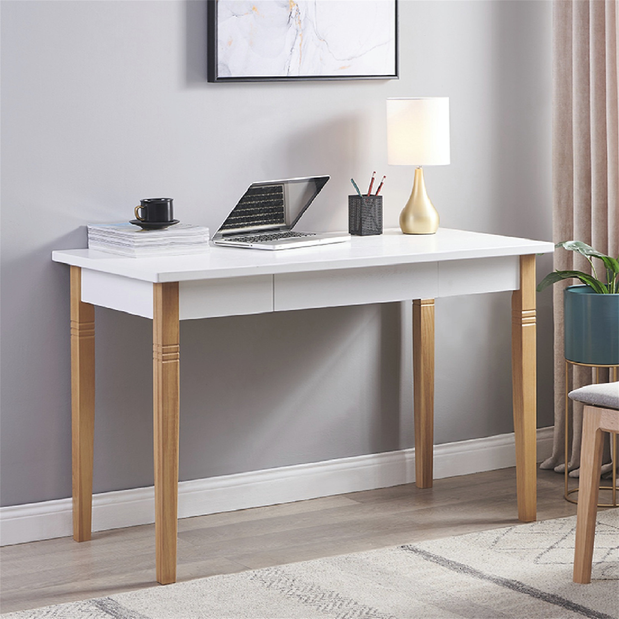 Lark Manor™ Adorian Office Desk Large Computer Desk Study Desk Writing ...