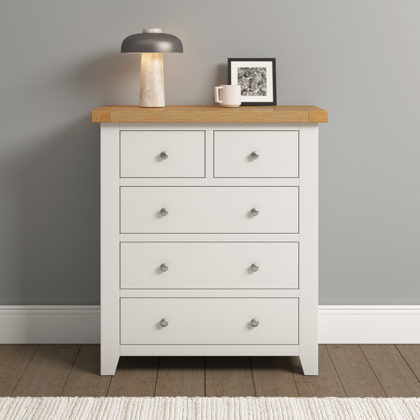 Seconique Windsor 85cm W 5 - Drawer Chest of Drawers | Wayfair.co.uk