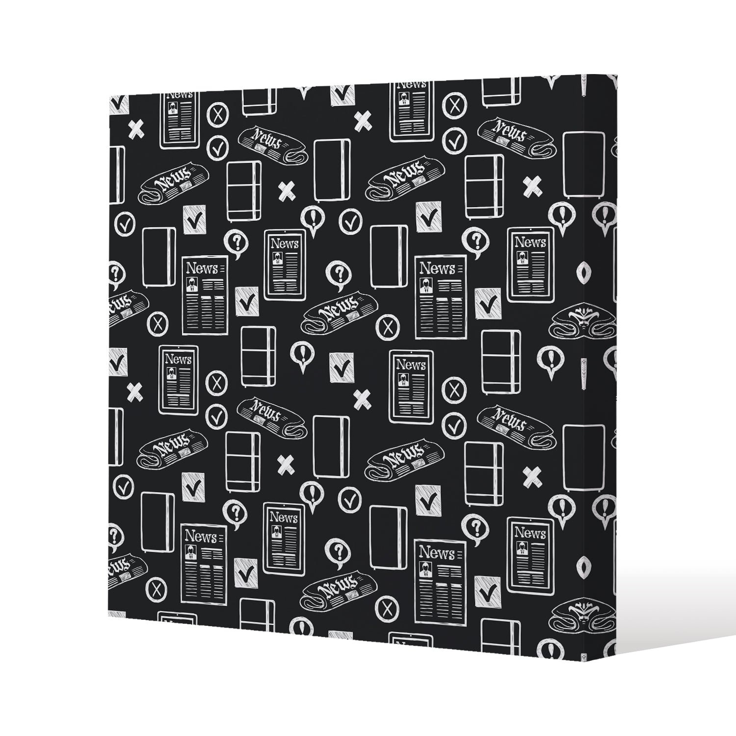 George Oliver Press and media symbols Slim Style Canvas Print , 15mm ...