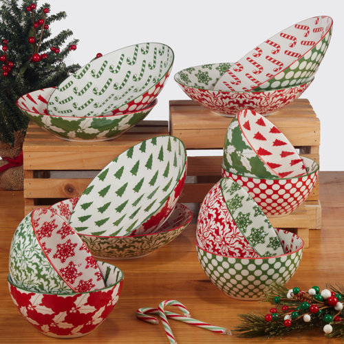 Certified International Winter Medley Set of 6All Purpose Bowl 4.75in ...