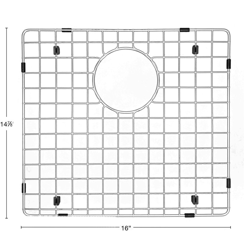 Karran 16 In. X 14-7/8 In. Stainless Steel Bottom Grid Fits Qa-760 ...