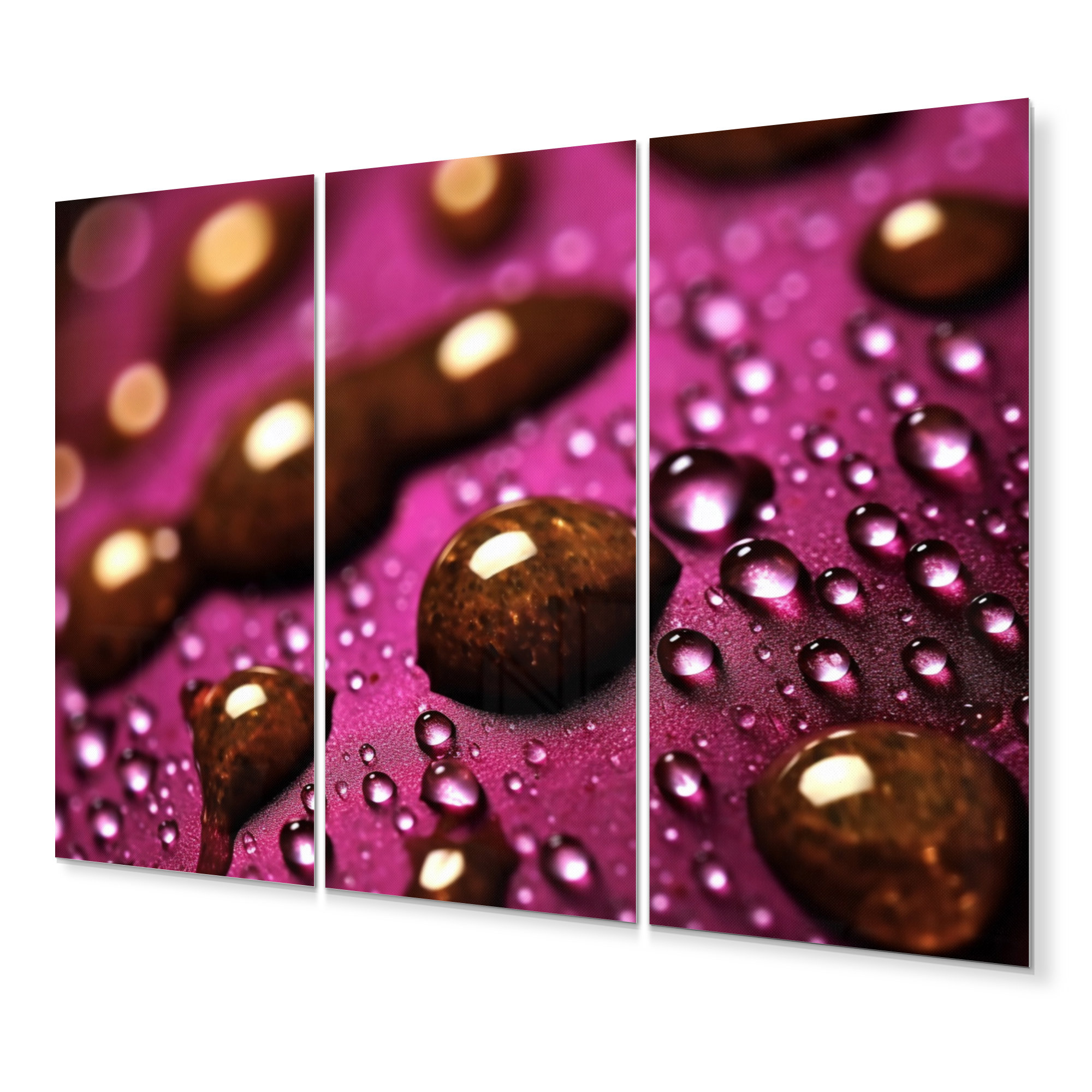 Ebern Designs Red Rose With Raindrops On Black II - Raindrops Metal ...