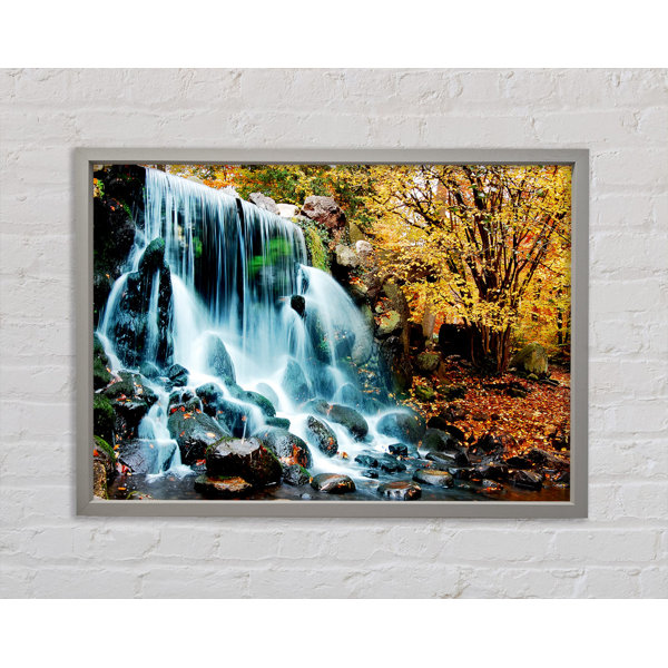 Union Rustic The Waterfalls Autumn Forest - Single Picture Frame Print ...