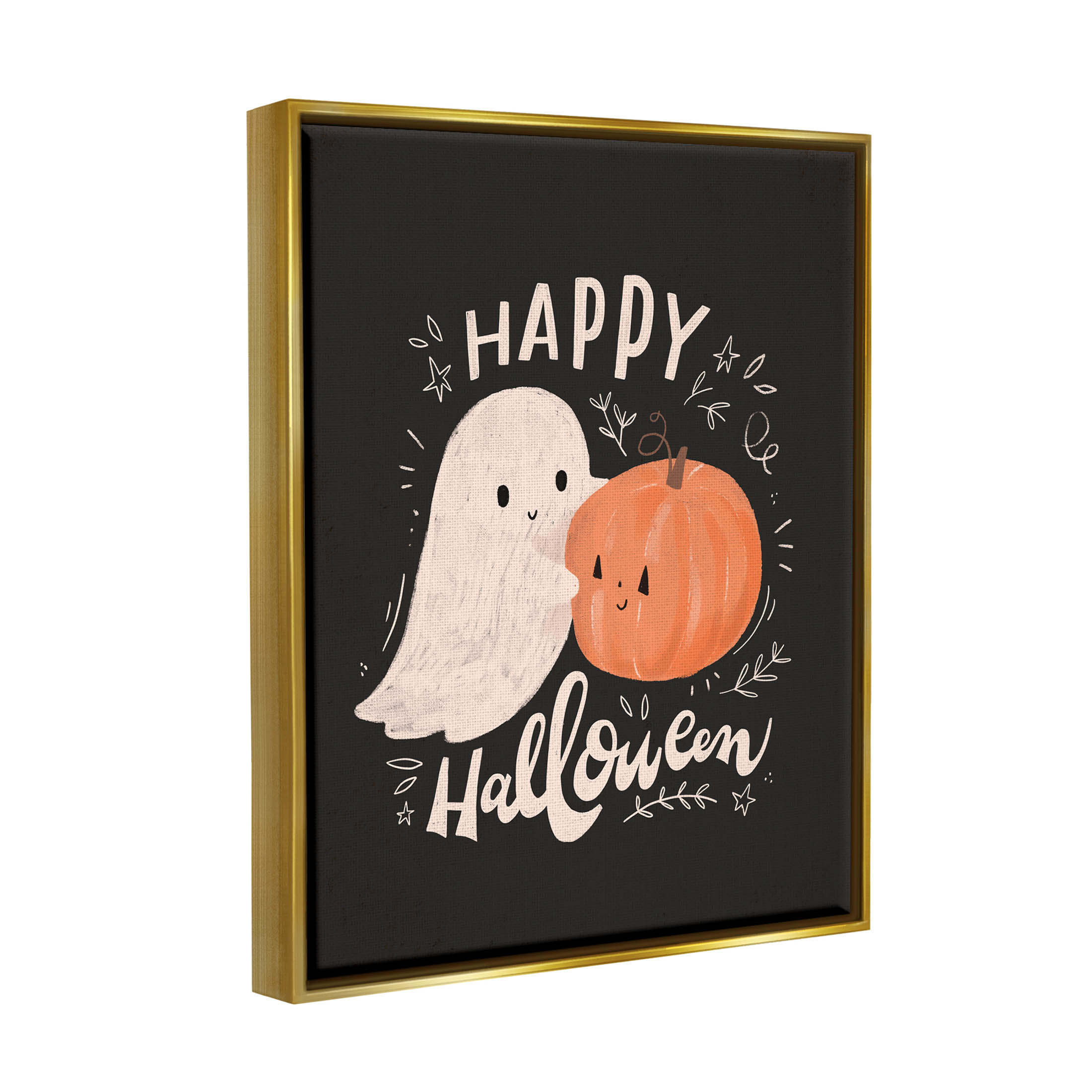 The Holiday Aisle® Happy Halloween Smiling Ghost Pumpkin - Floater ...