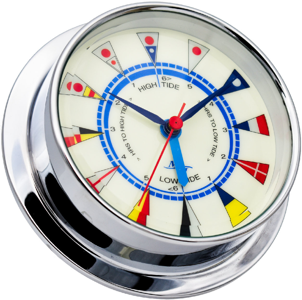 Master-Mariner American Voyager Nautical Cabin Time & Tide Clock, 5.75 ...