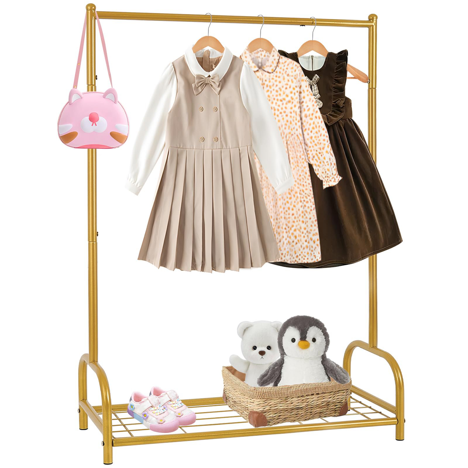 Latitude Run® Kids Clothing Rack, Small Clothes Rack With Metal Storage ...