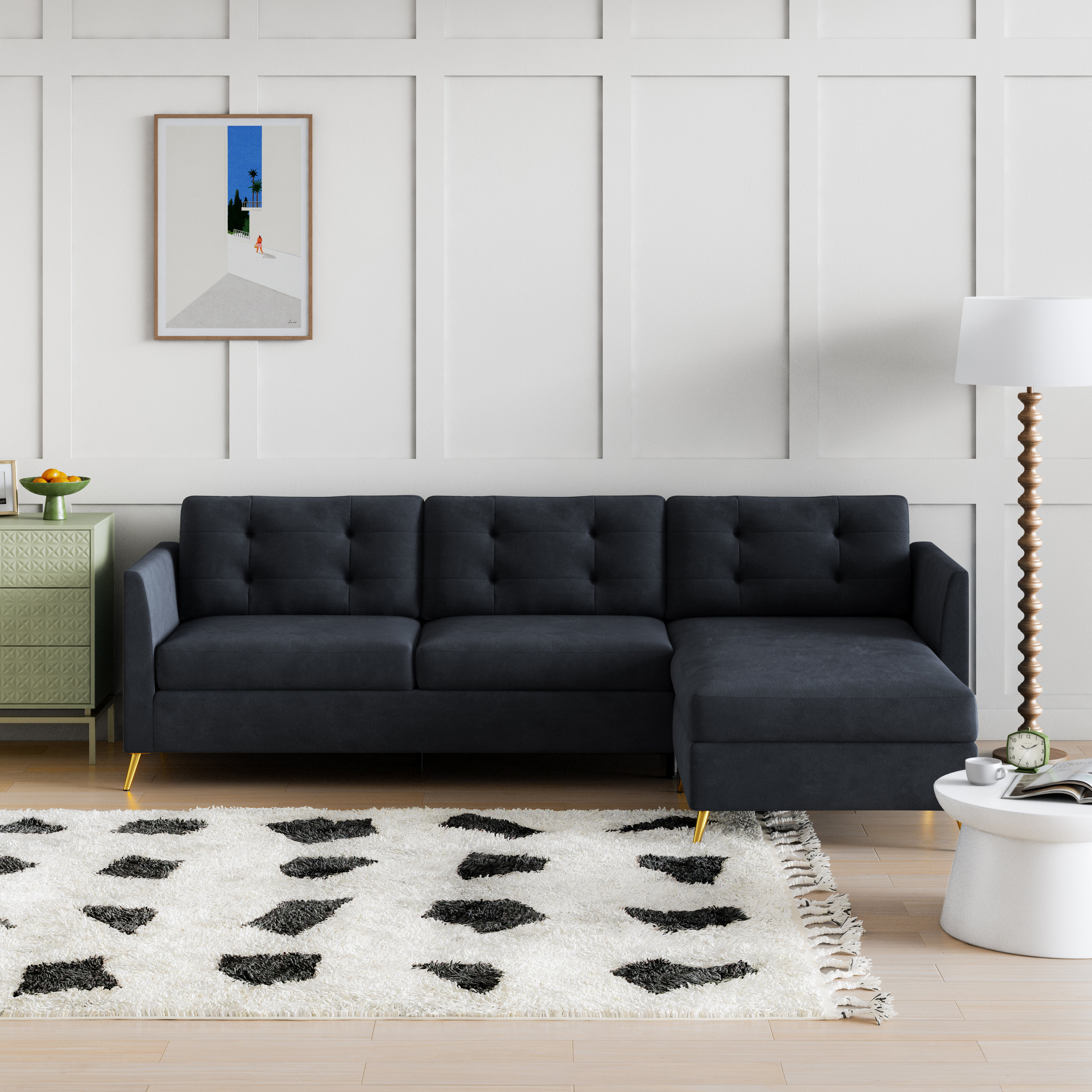 Willa Arlo™ Interiors Castleman 109" Reversible Posture Guard Sofa ...