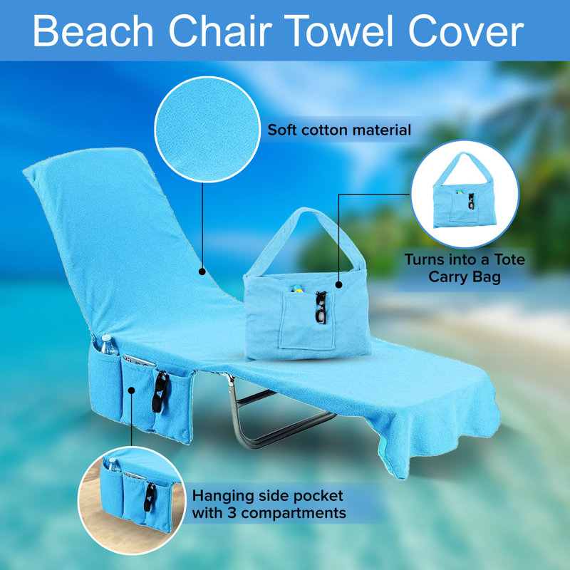Arlmont & Co. Lewys Chaise Lounge Chair Towel Cover | Wayfair