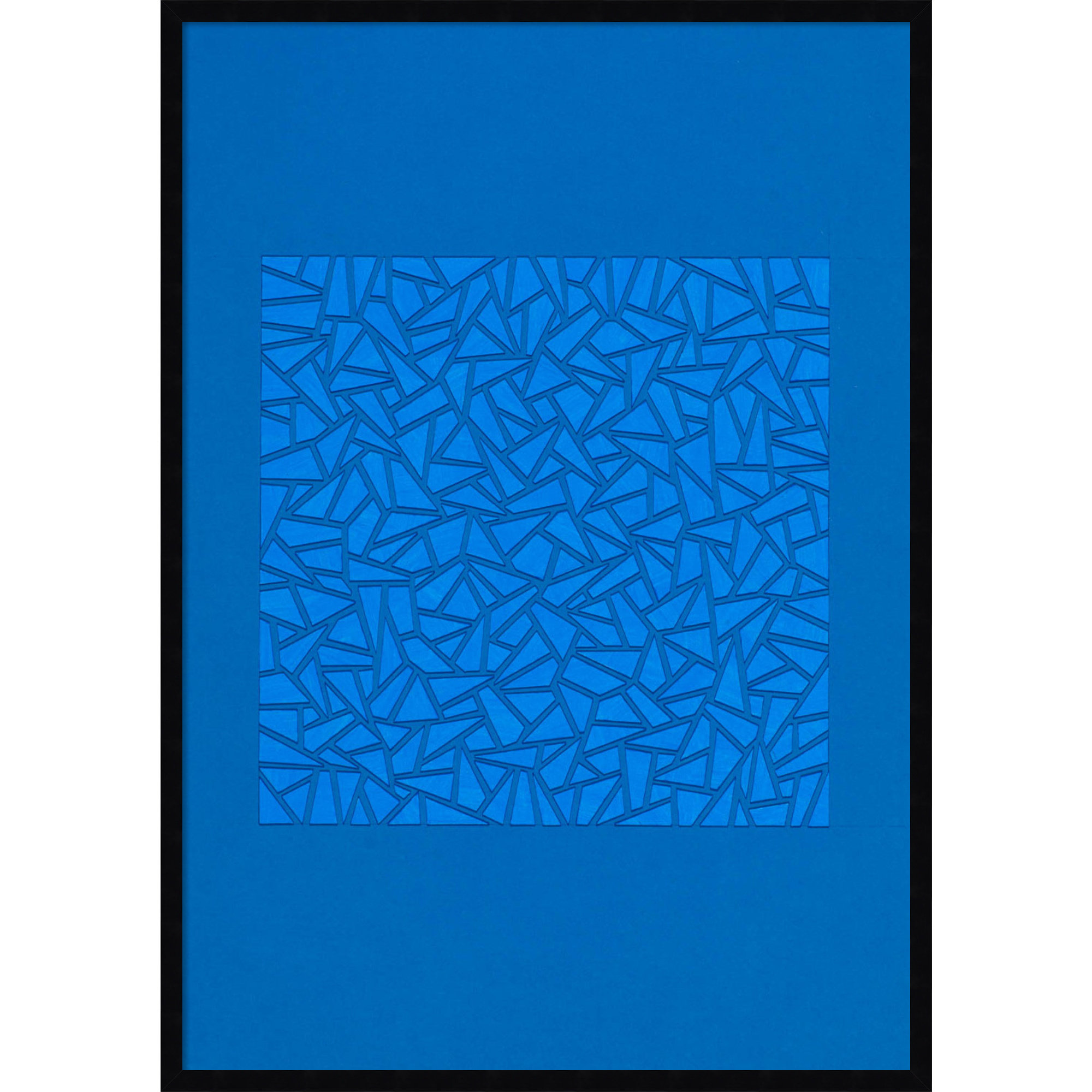 AllModern Blue World by Alex Dunn Wood Framed Wall Art Print | AllModern