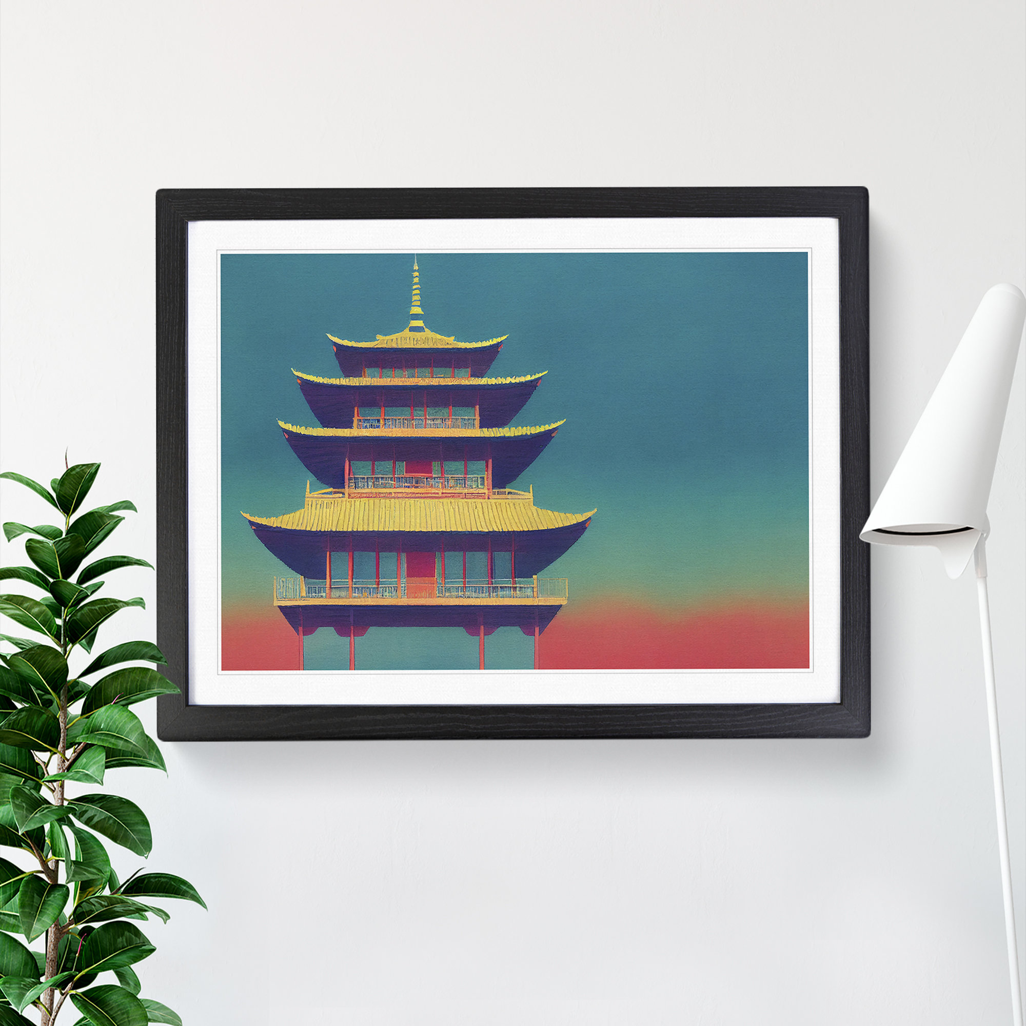 17 Stories Watercolour Pagoda Vol.2 - Picture Frame Painting | Wayfair ...