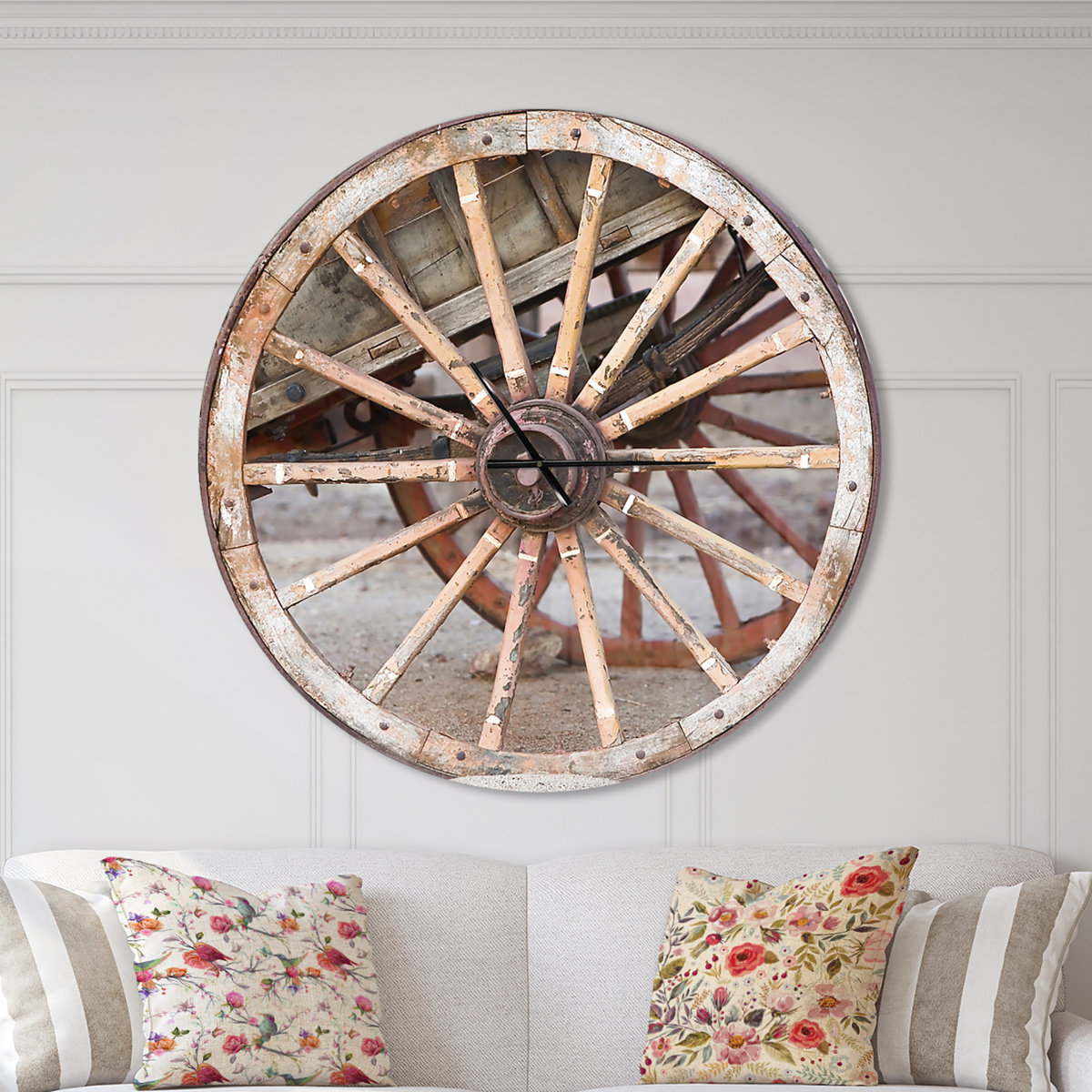 The Twillery Co.® Spanish Wooden Country Carriage Wheel - Farmhouse ...