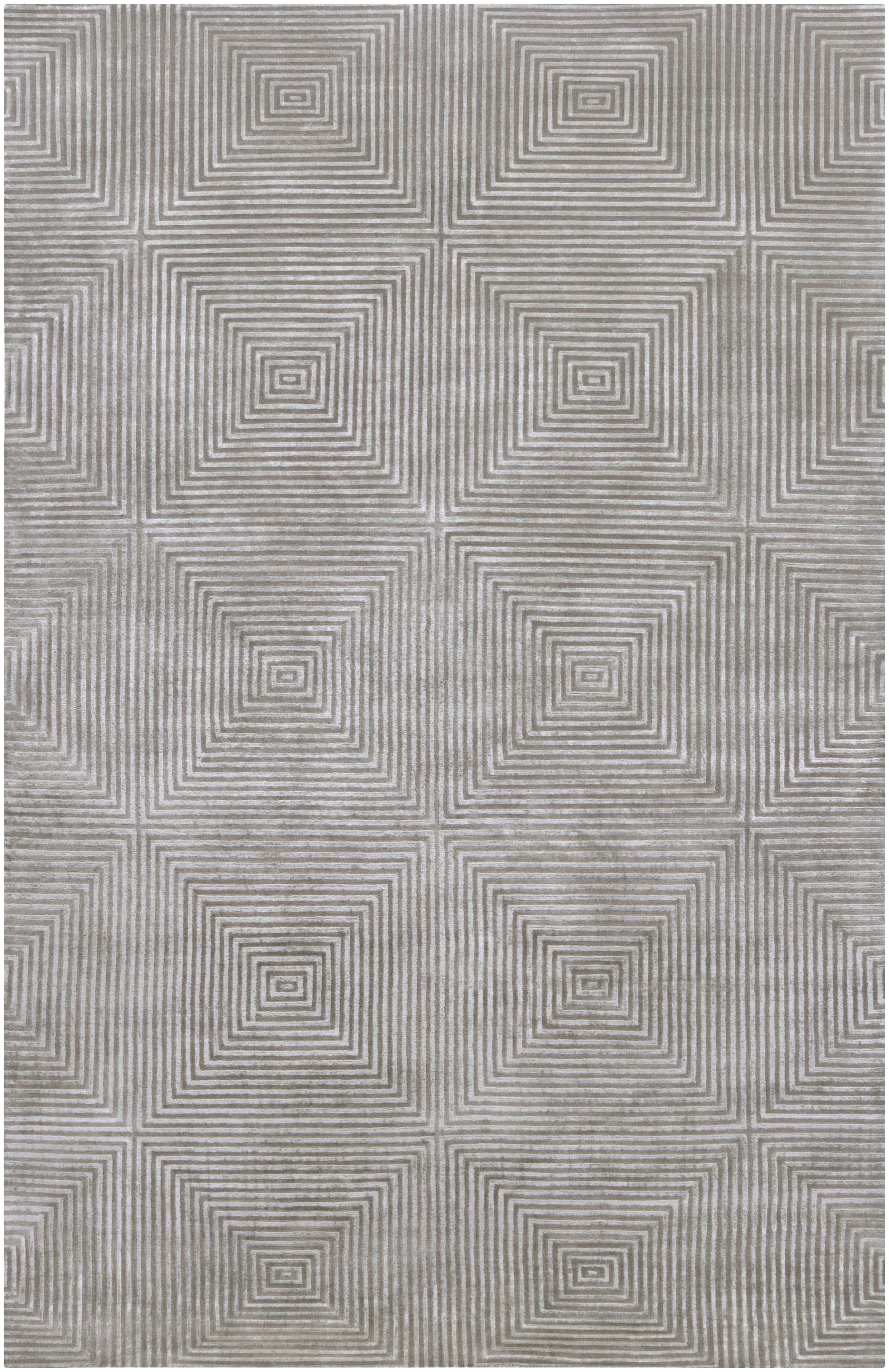 Everly Quinn Elora Geometric Hand-Knotted Gray Area Rug | Wayfair