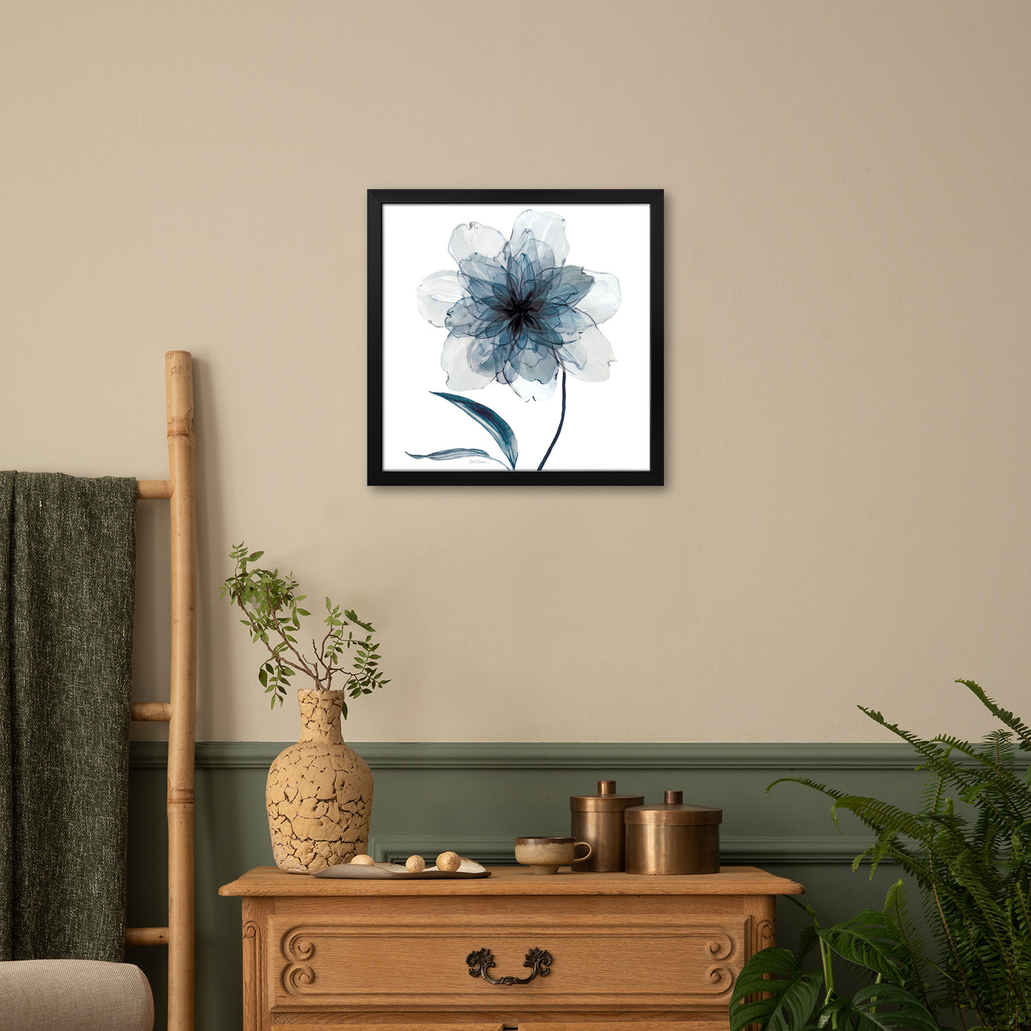 Dakota Fields Indigo Bloom II Premium Framed Poster by Carol Robinson ...