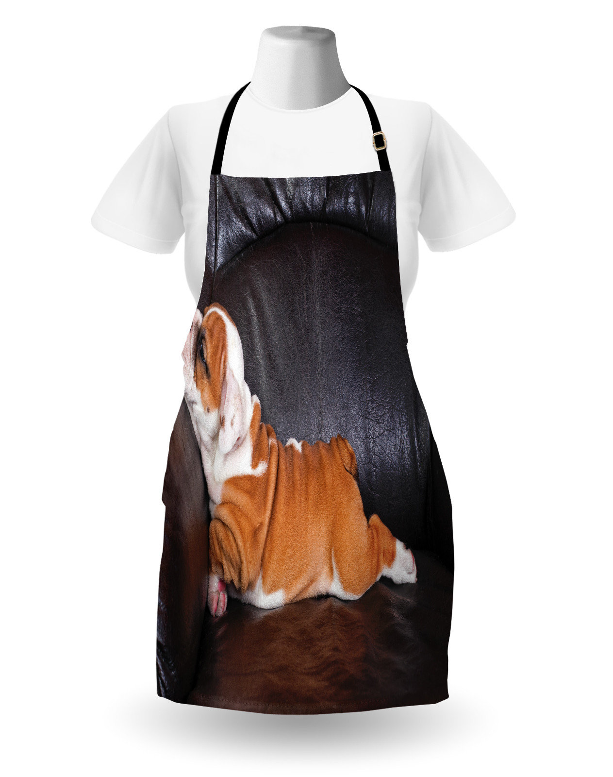 East Urban Home English Bulldog Apron Unisex, Resting Puppy, Adult Size ...