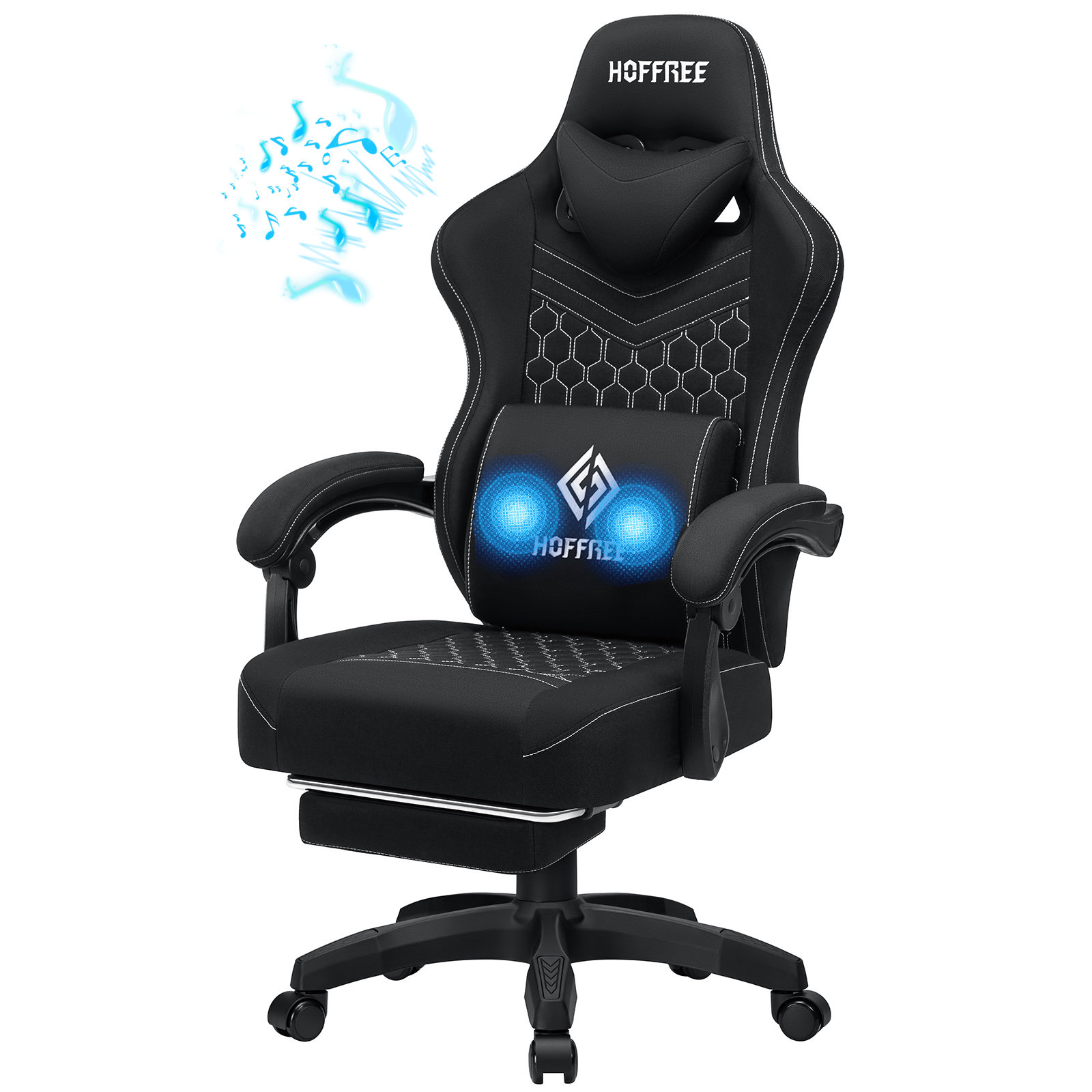 Inbox Zero Reclining Ergonomic Fabric PC & Racing Game Chair With ...