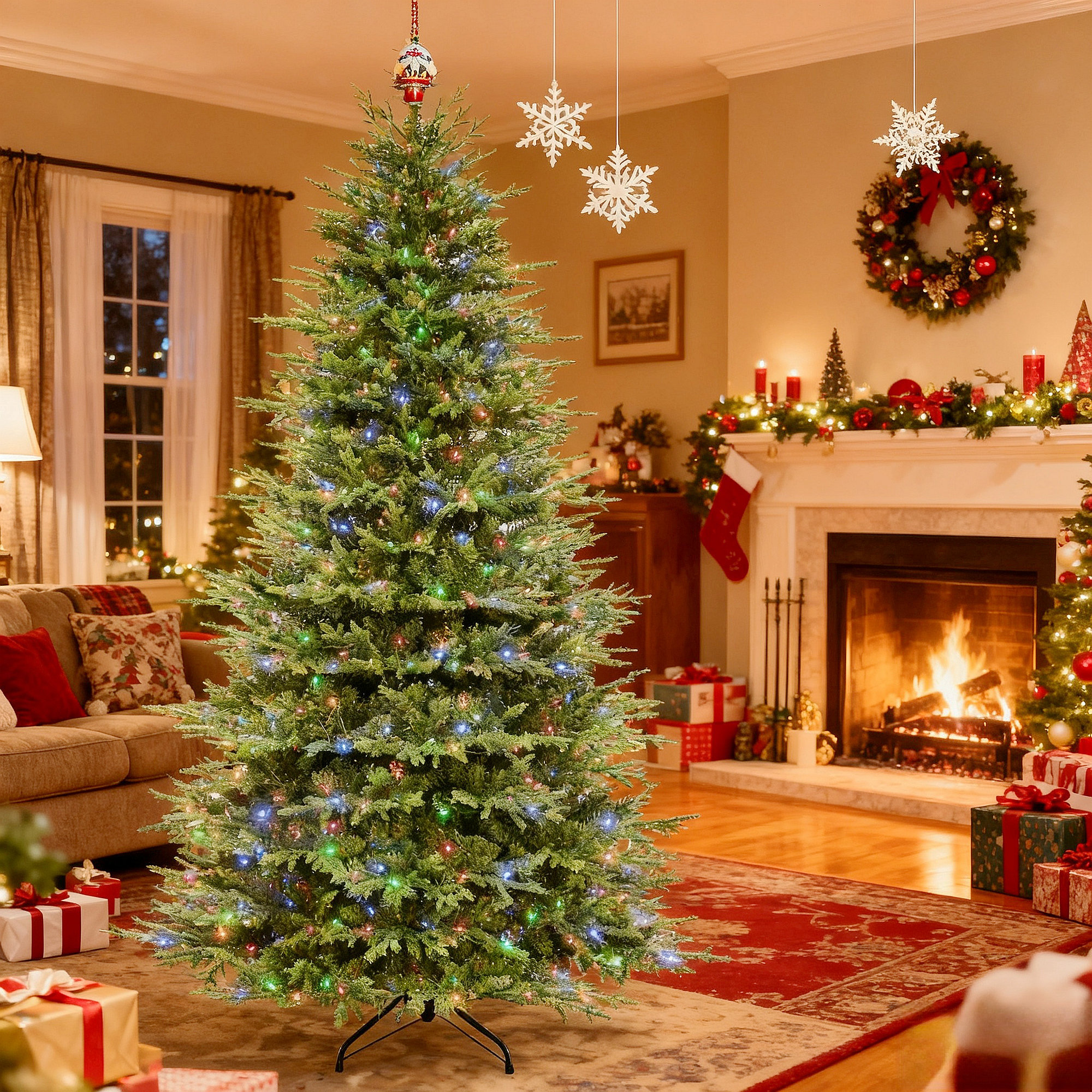 The Holiday Aisle® Pre-Lit Christmas Tree, Frasier Grande Artificial ...