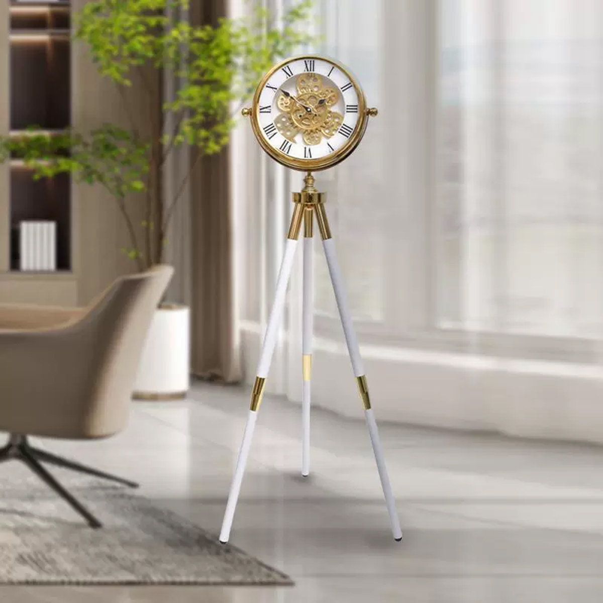 Lark Manor™ Retro Creative Three-Legged Silent Floor Clock | Wayfair