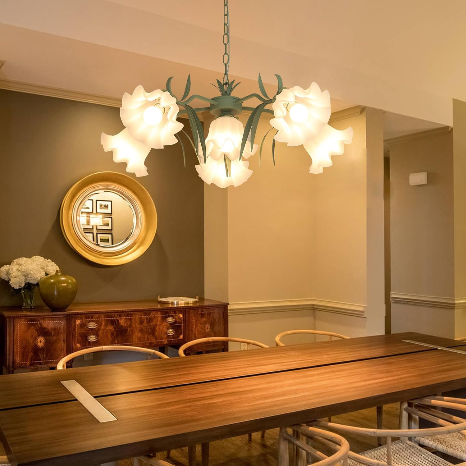 Winston Porter 31" Modern Chandelier Ceiling Light Fixture, 6-Light ...