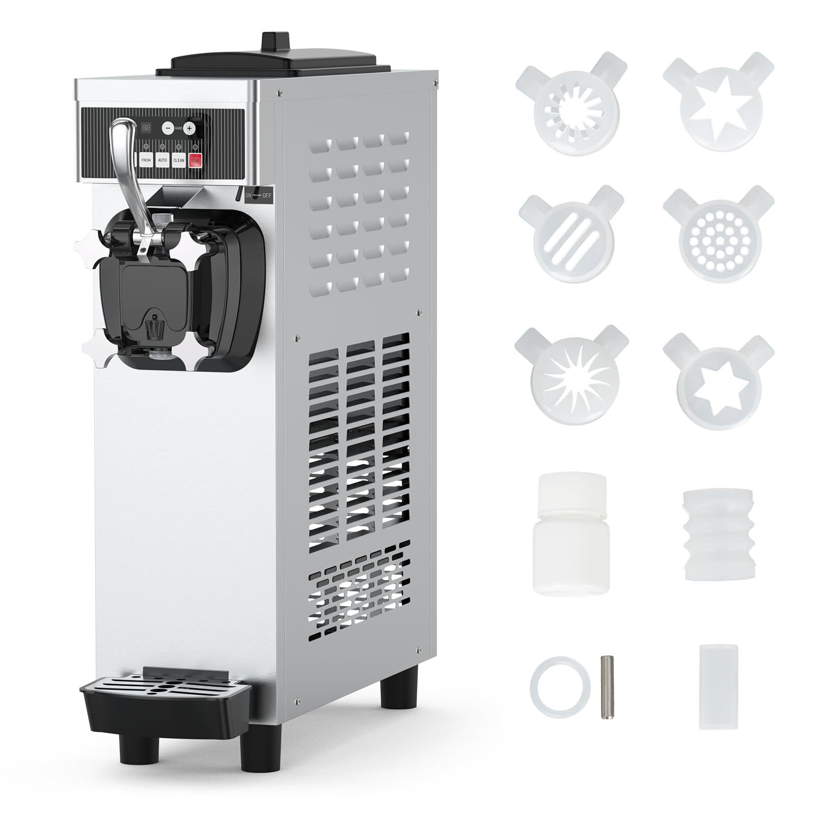 babevy Commercial Ice Cream Machine, 4.76 To 5.8GAL/H Ice Cream Machine ...