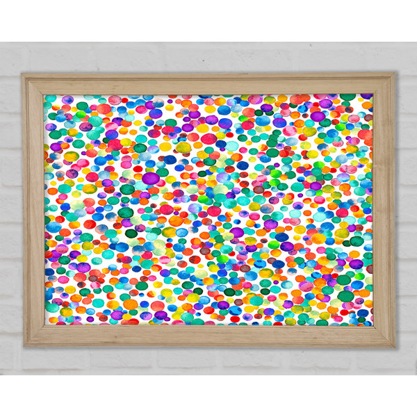 Ivy Bronx Thousands Of Watercolour Dots Framed Print | Wayfair.co.uk