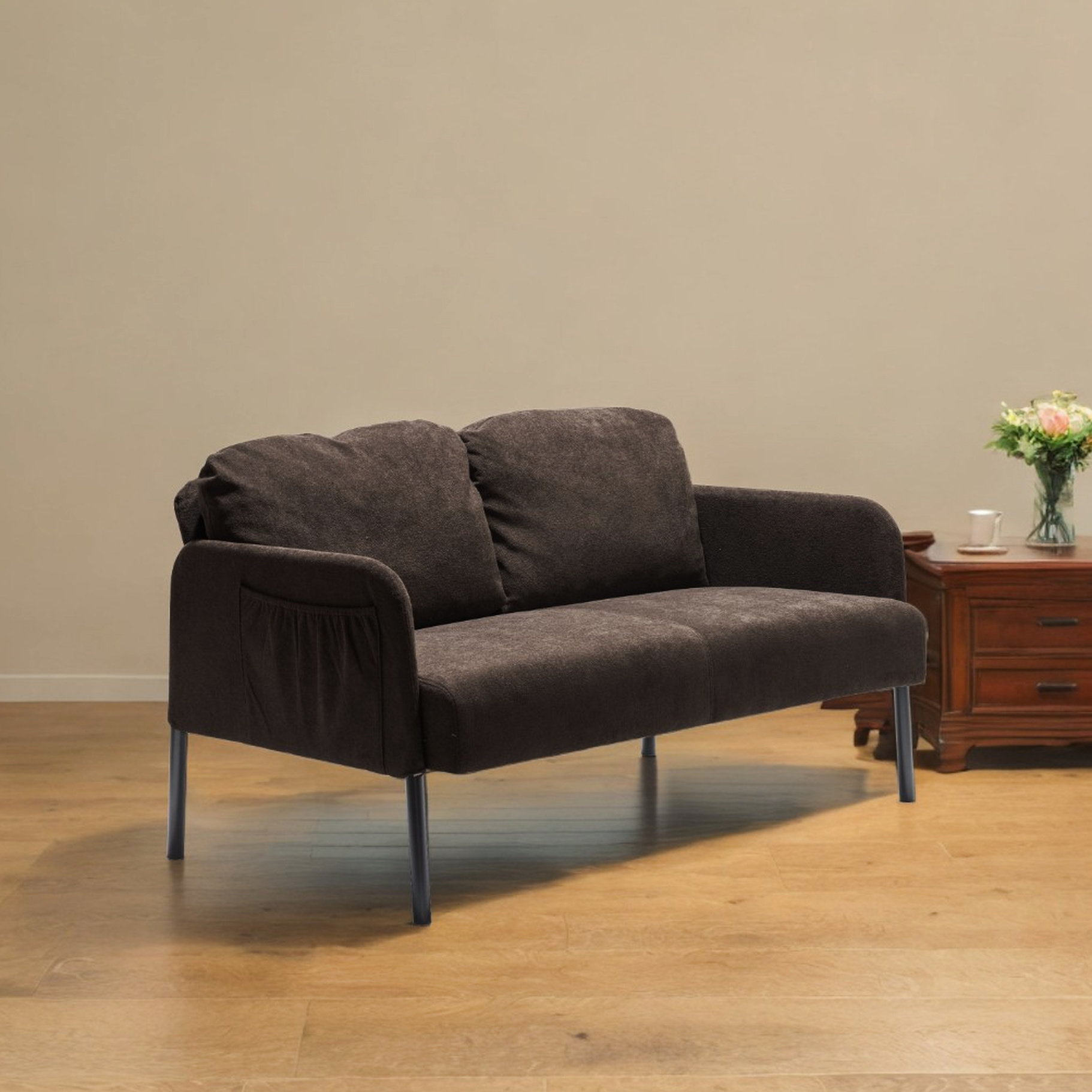 Ebern Designs 2 Seater For Compact Rooms - Modern With Foam Cushions ...