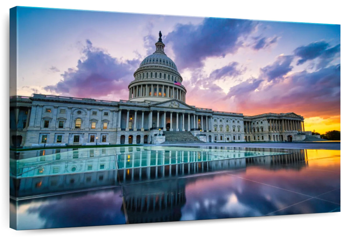 Ebern Designs US Capitol Sunset Reflection | Wayfair