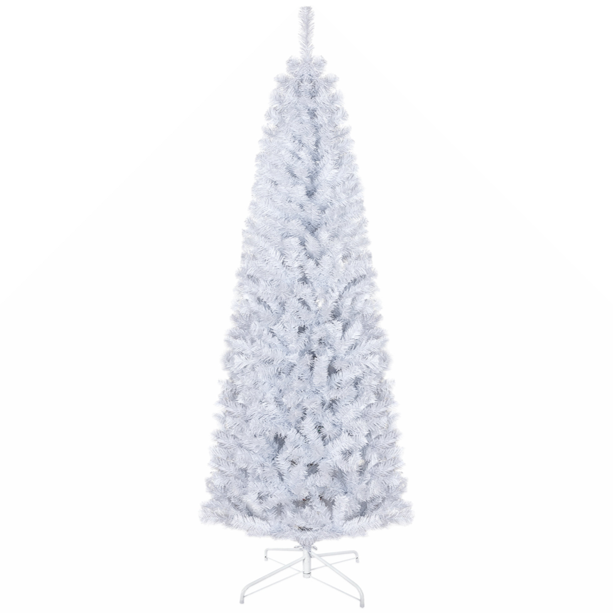 Ebern Designs 7Ft Pencil Christmas Tree, Unlit Artificial Christmas ...