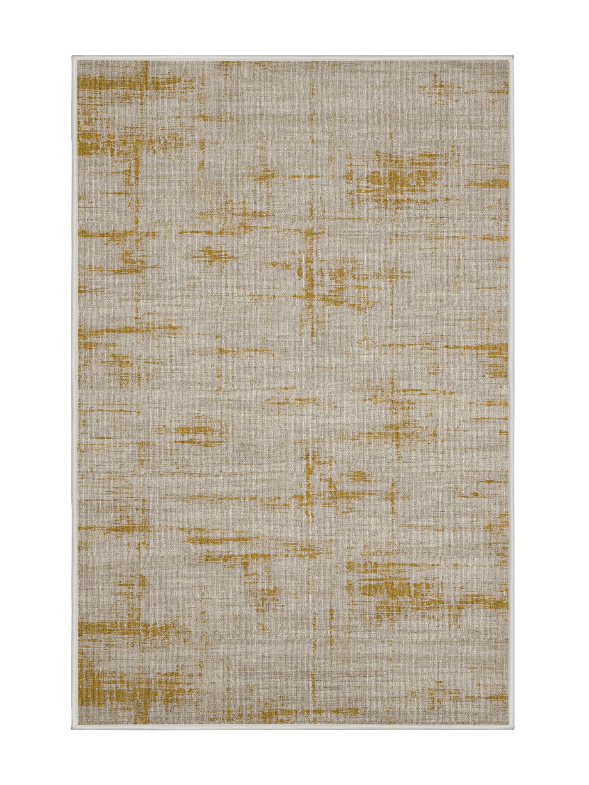Hokku Designs Machine Washable Abstract Beige Area Rug | Wayfair