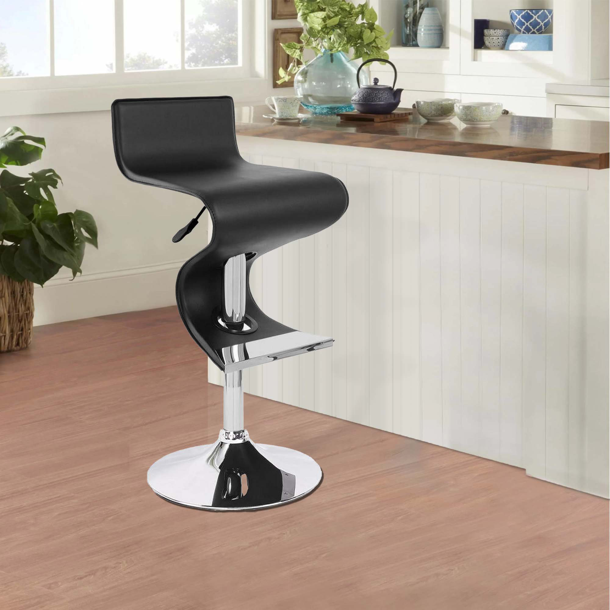 Brayden Studio® Chabria Swivel Adjustable Height Bar Stool | Wayfair