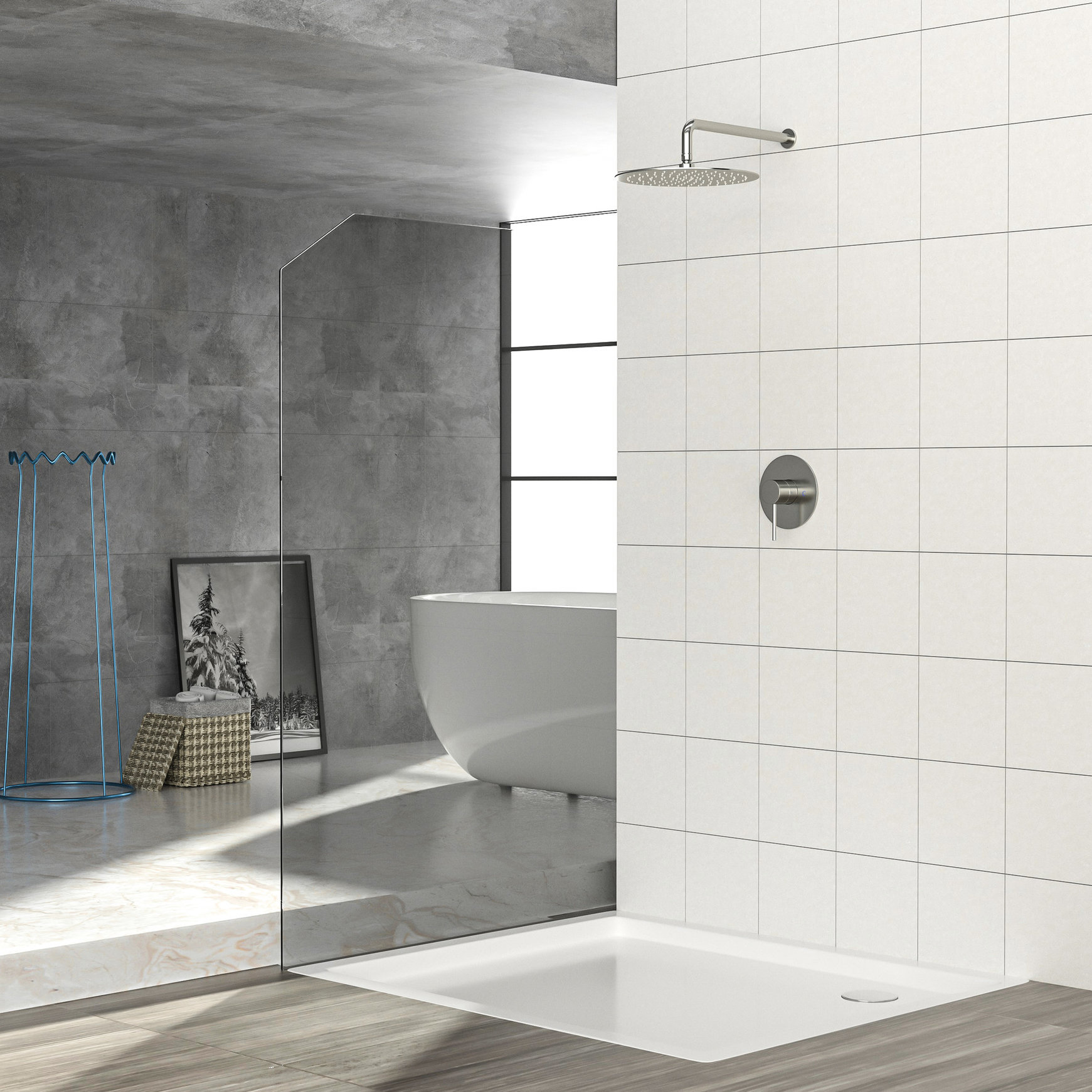 fengshu Shower Faucet - Rainfall Head, -balanced Valve, Wall Mount ...