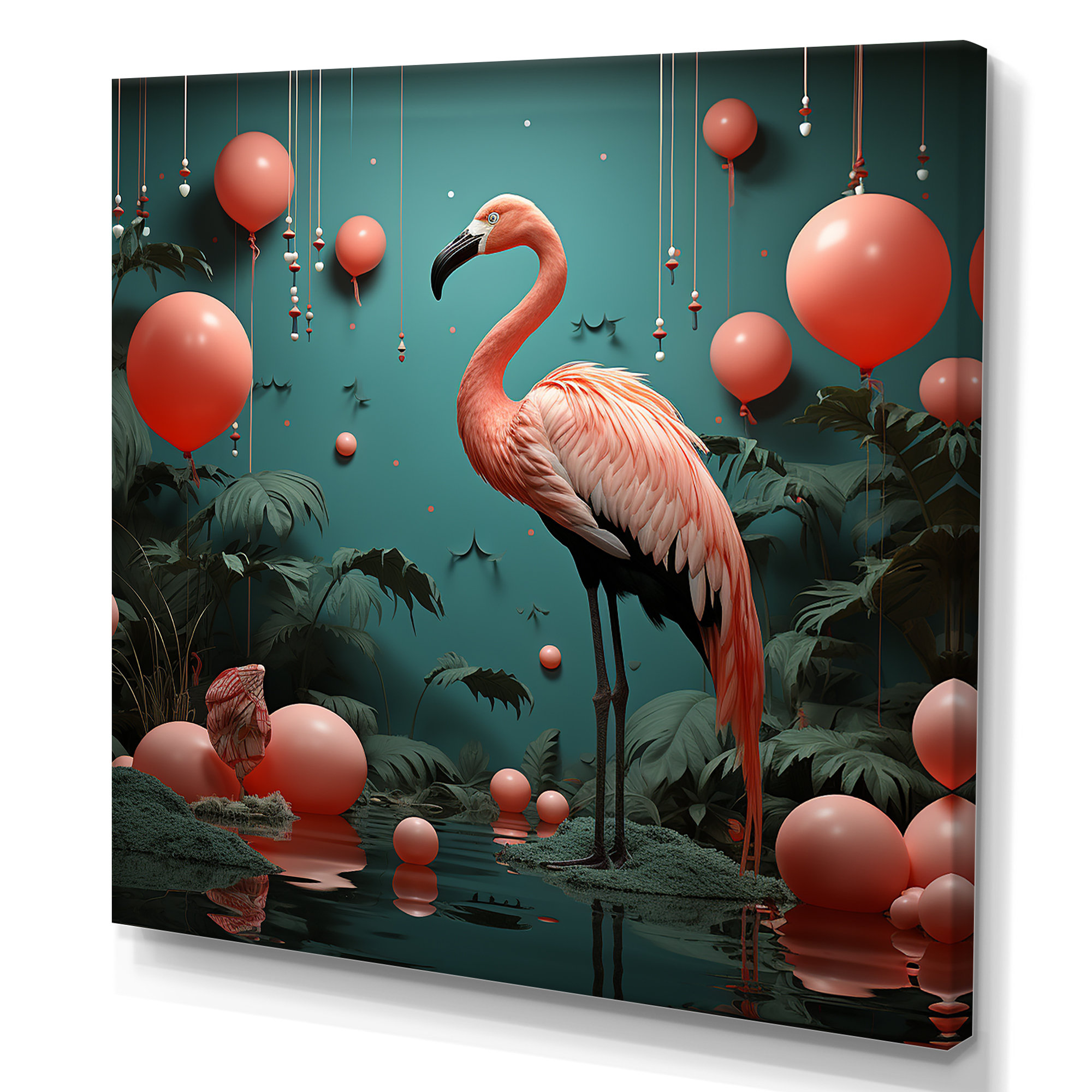 Bayou Breeze Playful Flamingo Match Feather Ping Pong - Flamingo Animal ...