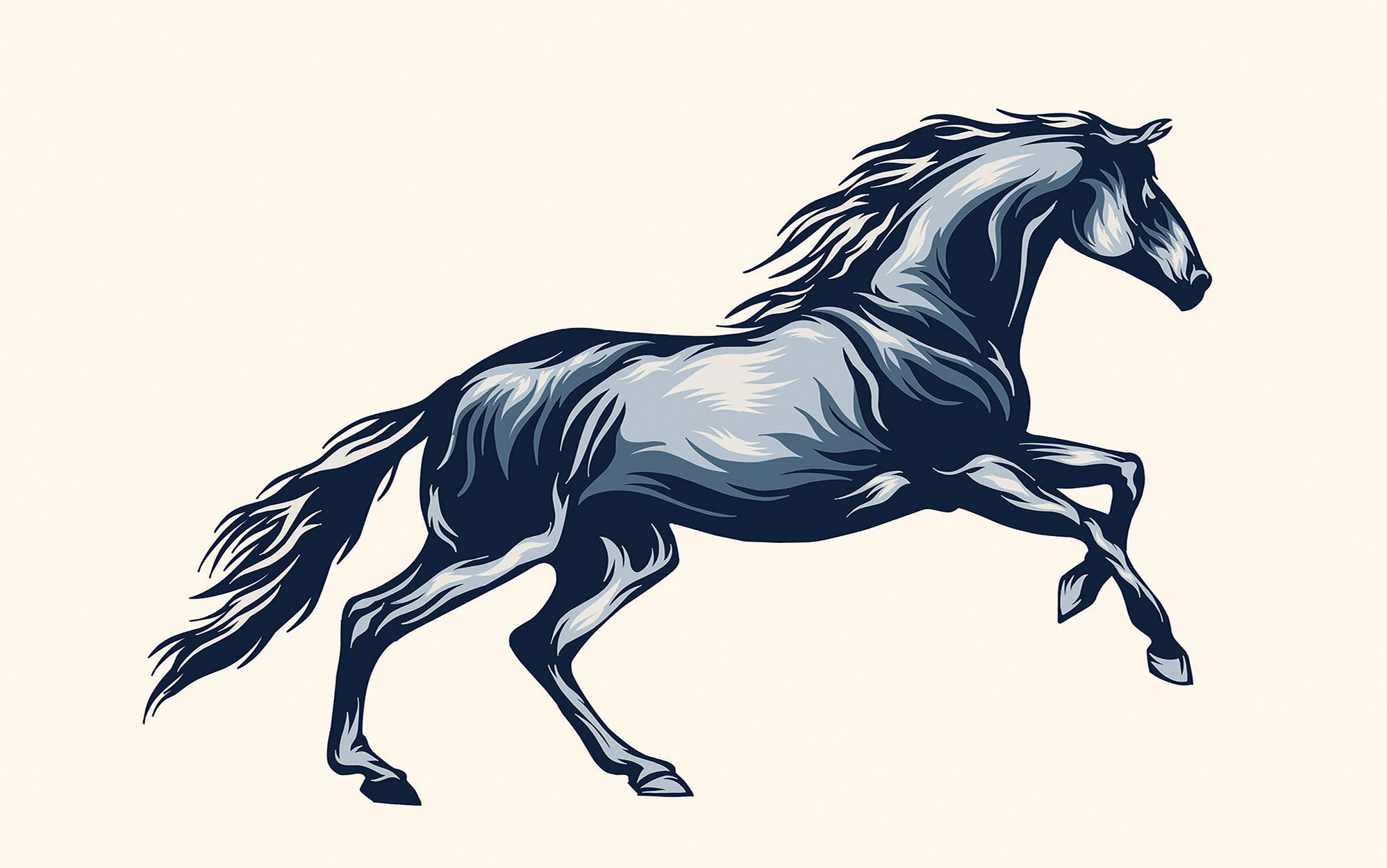One Allium Way® Premium Peel & Stick Wall Mural - Galloping Horse ...