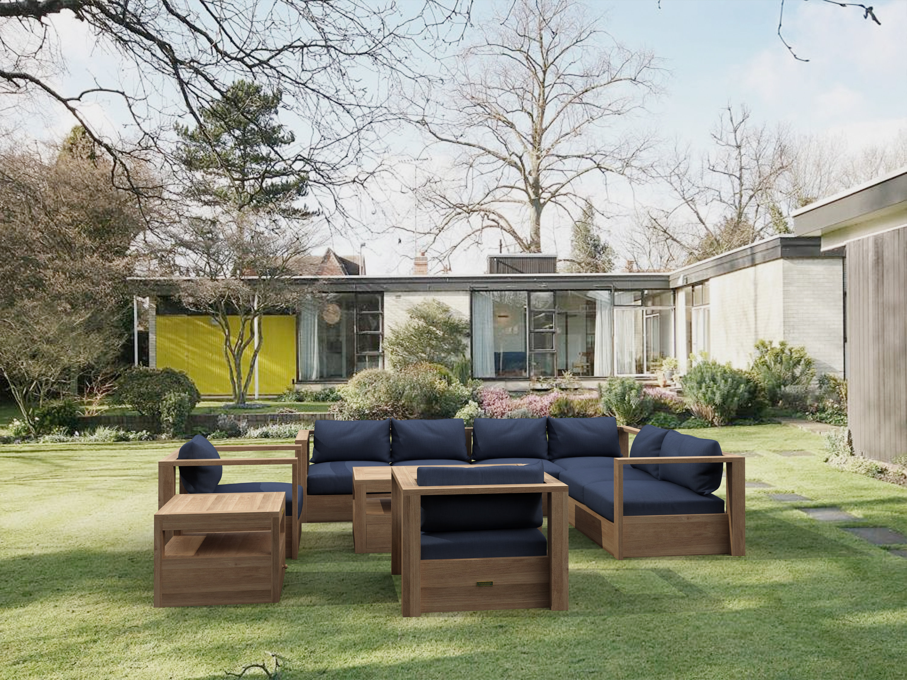 Anderson Teak Copacabana 7 pieces Modular Deep Seating Set - Wayfair Canada