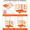 LumiParty Forklift Safety Cage Work Platform, 43" x 45" Heavy-Duty 2 ...