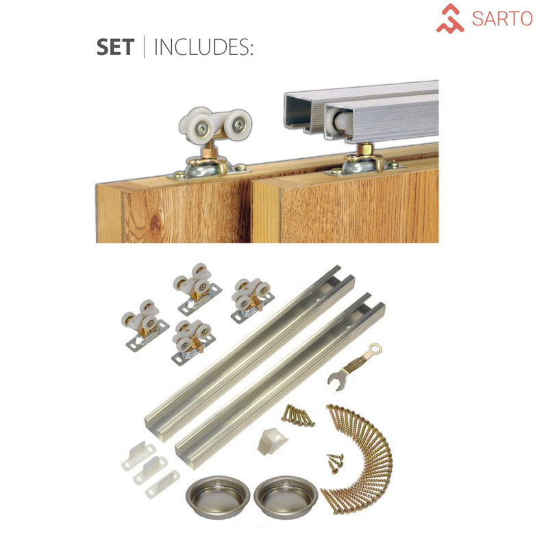 SARTODOORS Sliding Closet Bypass Doors | Ego 5005 | Rails Hardware Set ...