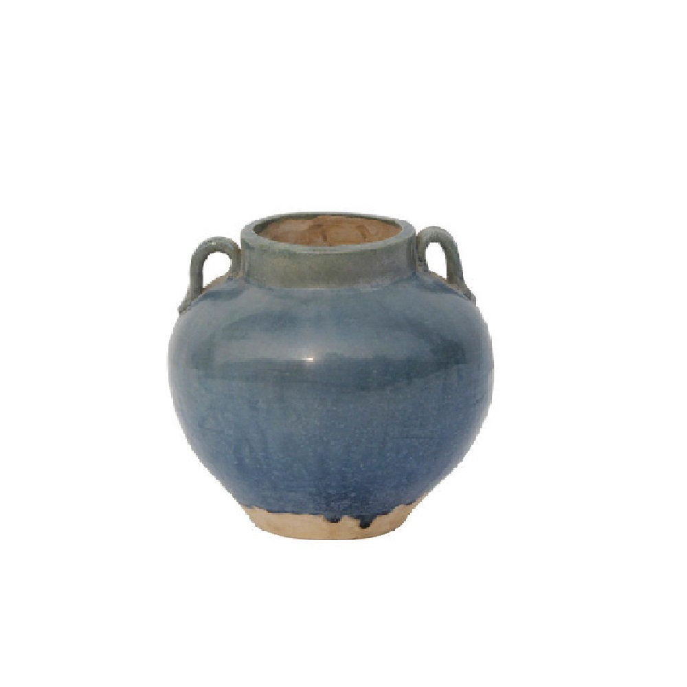 Lily's Living Vintage Style Ceramic Small Pot W/2 Handles, 6.7 Inch ...