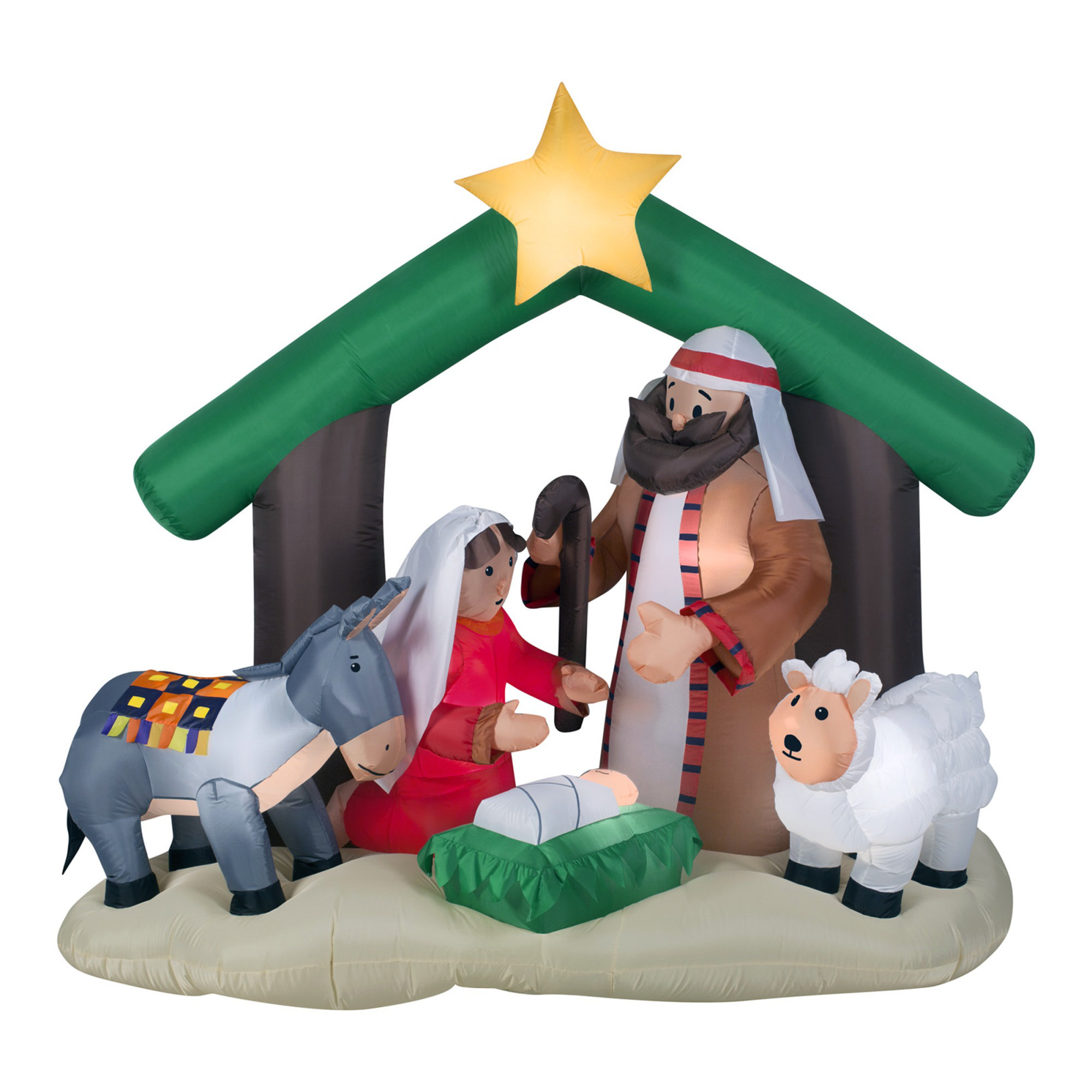 The Holiday Aisle® 7 ft. Inflatable Nativity Scene | Wayfair