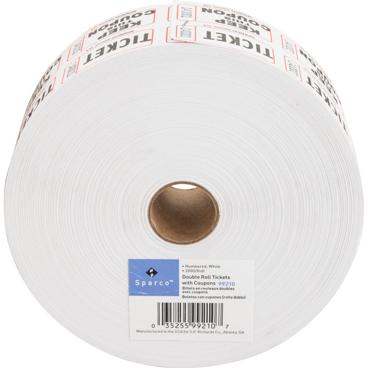 Sparco Ticket Roll, Double Coupon - Wayfair Canada