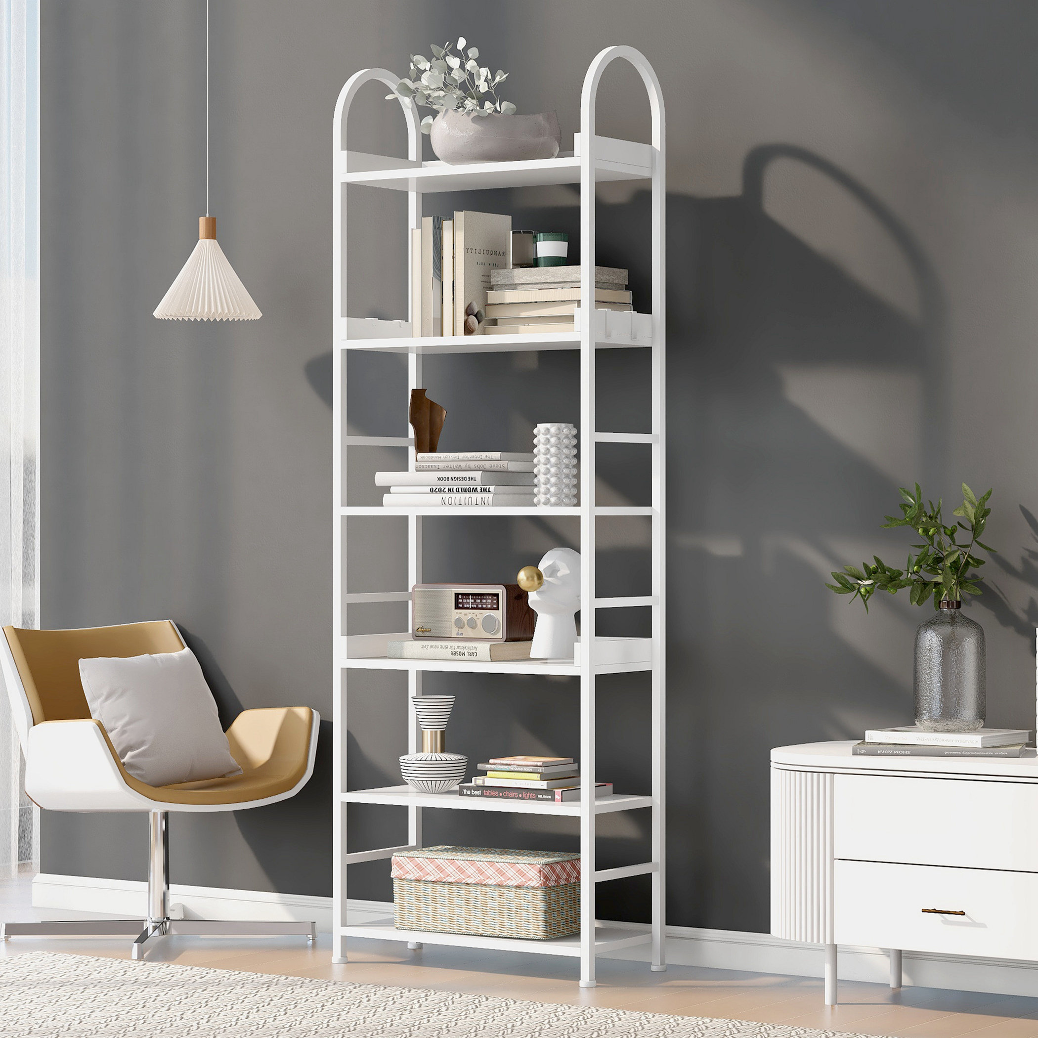 17 Stories Sarinda 70.8" H x 24.8" W Steel Standard Bookcase | Wayfair