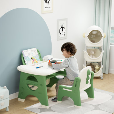 Zoomie Kids Akoya Kids 2 Piece Play / Draw Table and Chair Set ...