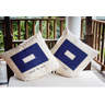 e by design Nantucket Phrase Text Word Print Outdoor Square Pillow ...