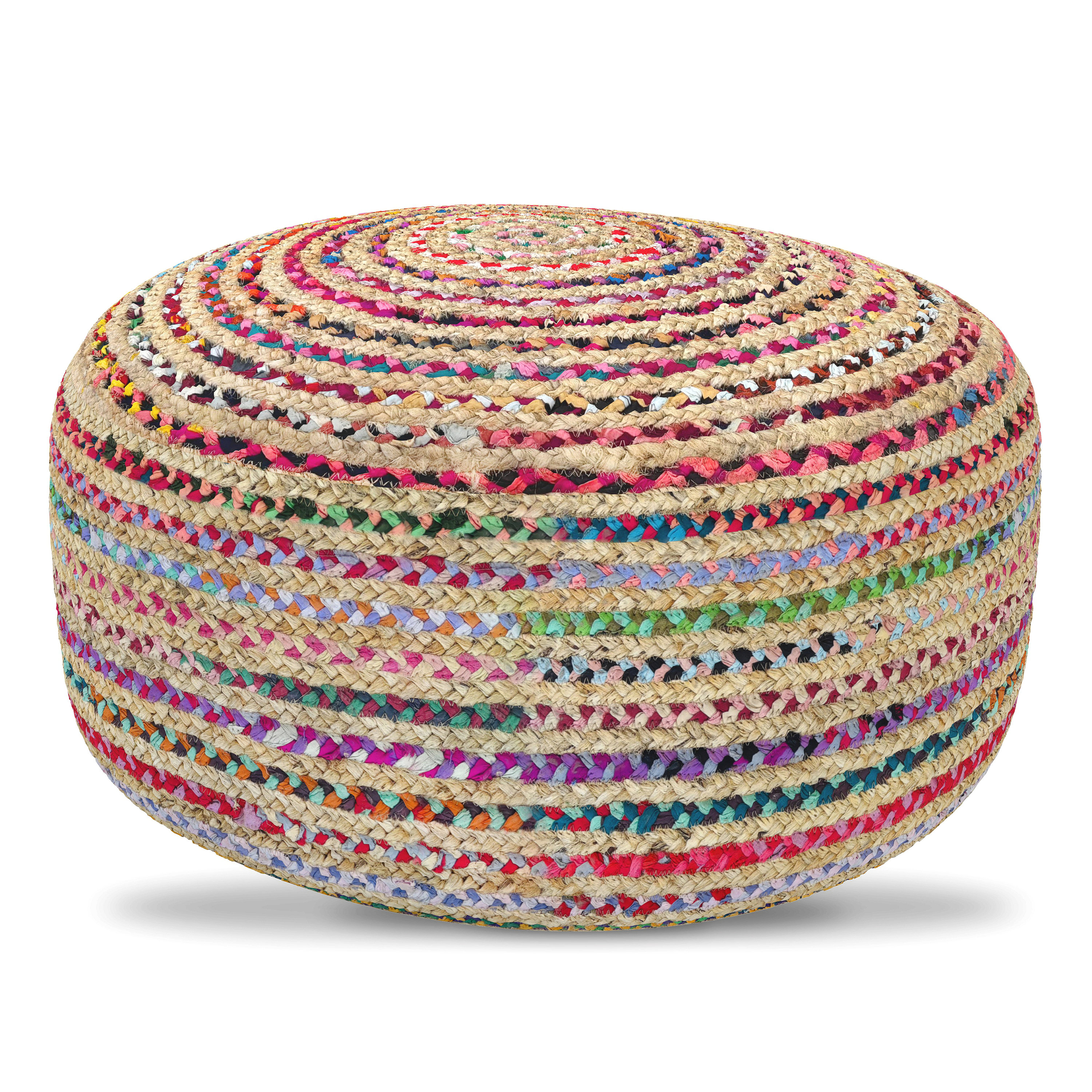 Dakota Fields Margo Large Round Pouf | Wayfair