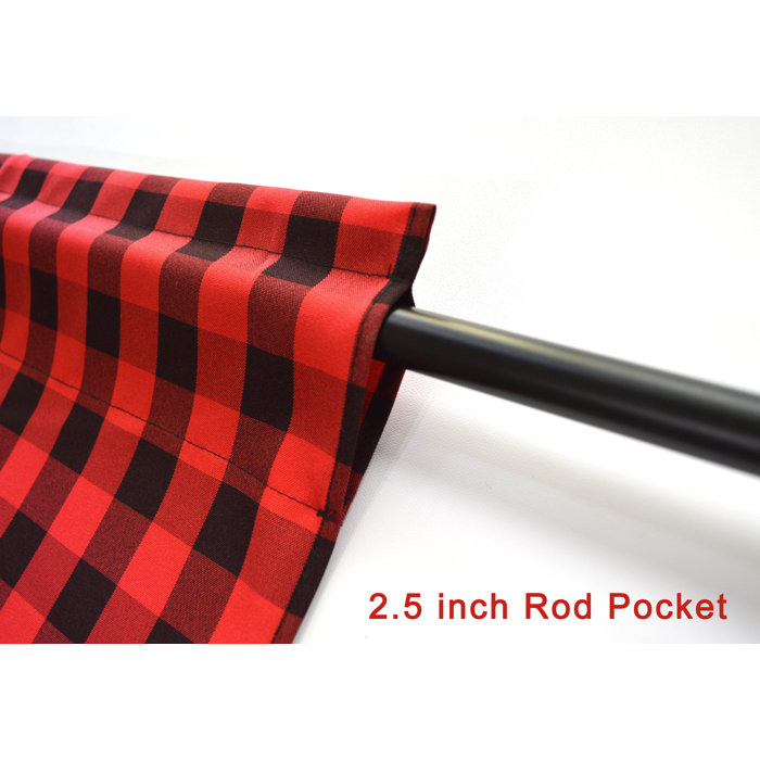 Gracie Oaks Rashara Plaid Tailored 56'' W Window Valance | Wayfair